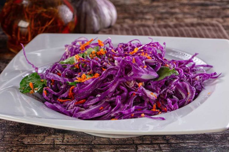 Purple Cabbage Salad with Garlic & Parsley - Let’s Veg - Simple ...